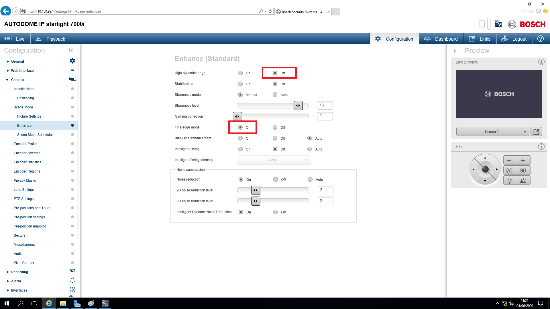 How to solve the speed zoom for AUTODOME IP starlight 7000i?