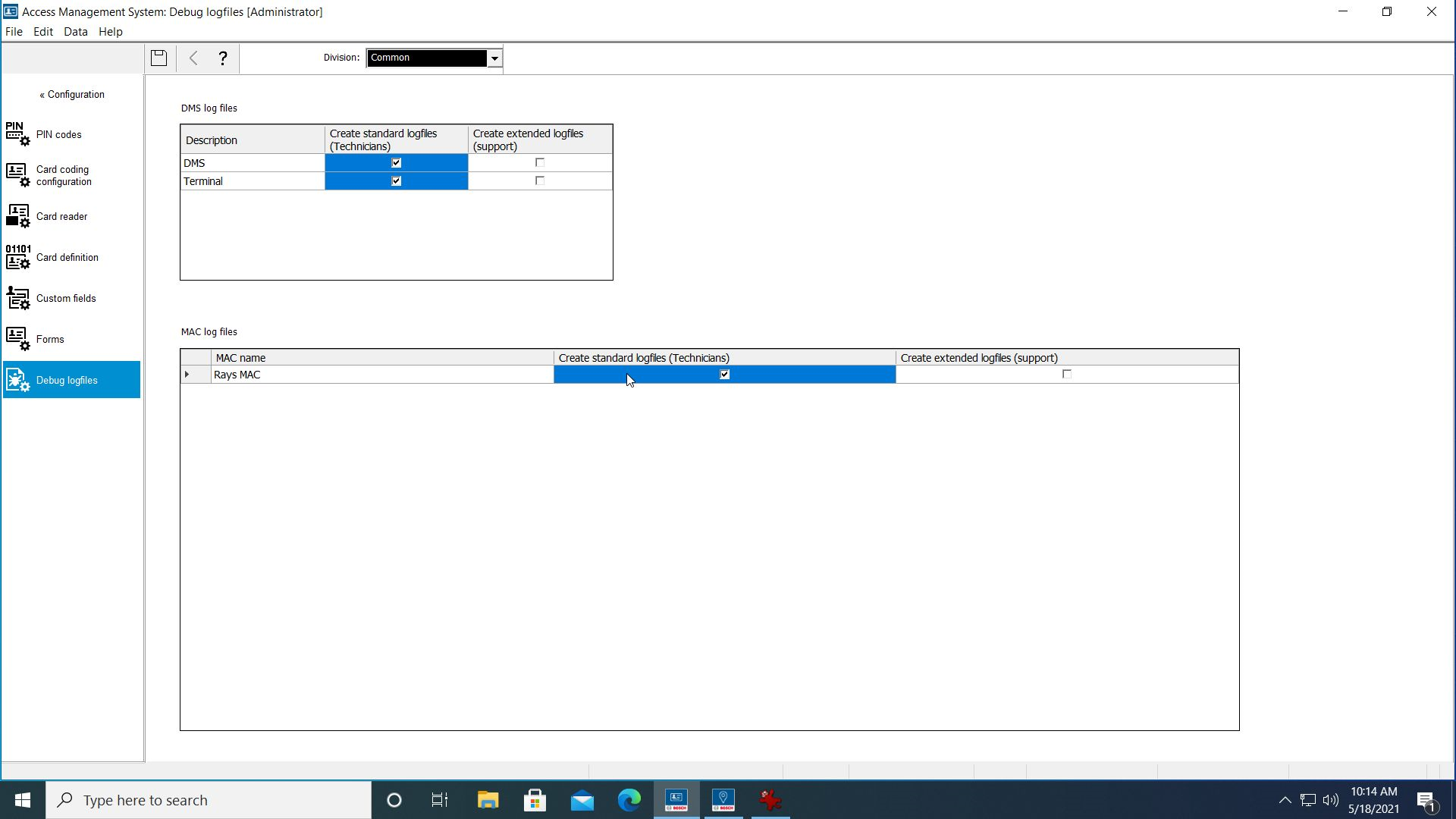 How to enable Access Management System (AMS) log files for engineering ...