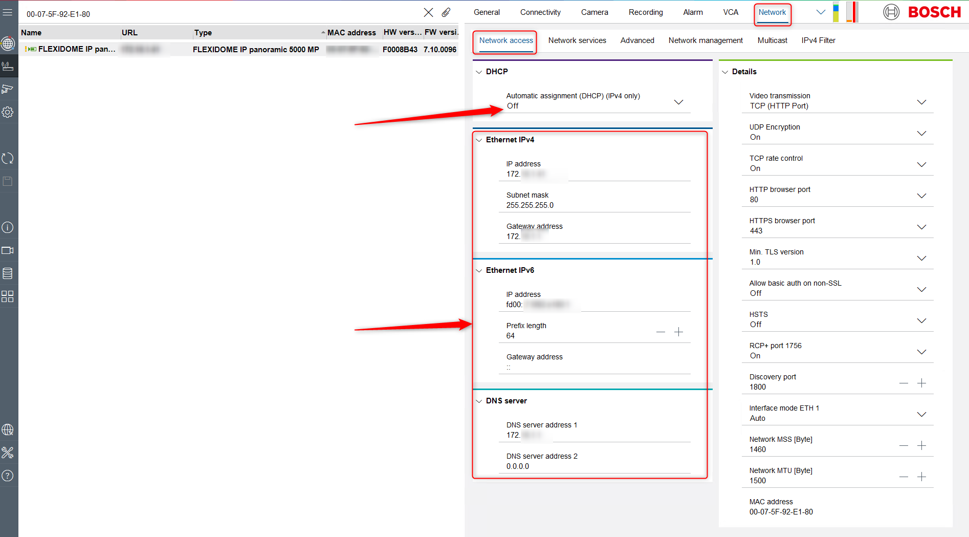 How to add a camera with DHCP disabled to Remote Portal?