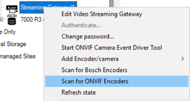 How to add an ONVIF camera to BVMS through VSG?