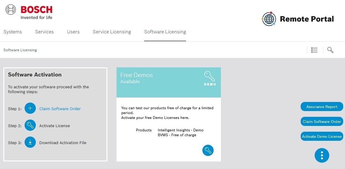 How to activate a BVMS v11 and above Lite demo license?