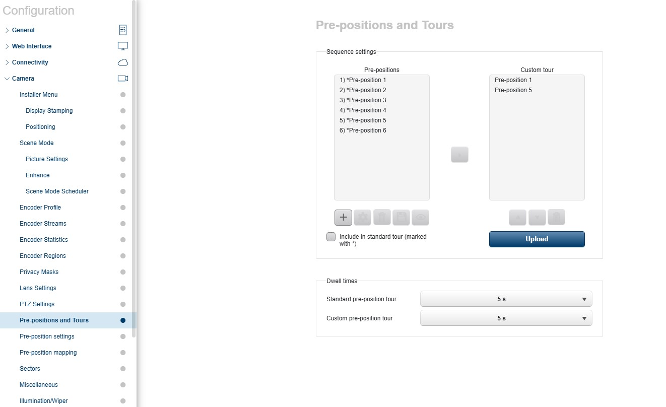 How to define a custom tour for Bosch Cameras and call it with AUX ...