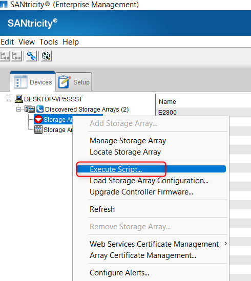 How to perform a full factory default of DSA E2800 via SANtricity ...