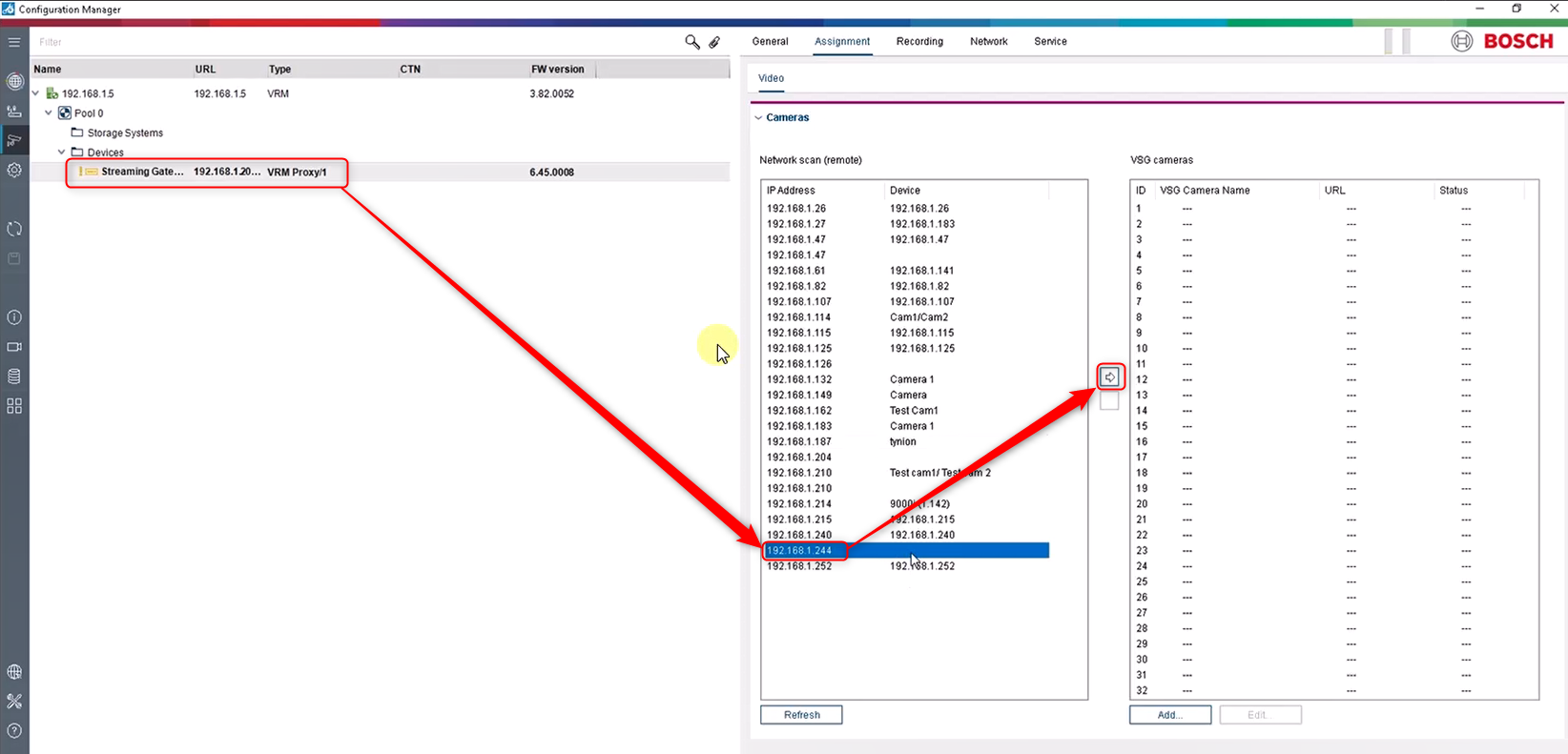 How to add ONVIF cameras to Configuration Manager through VSG managed ...