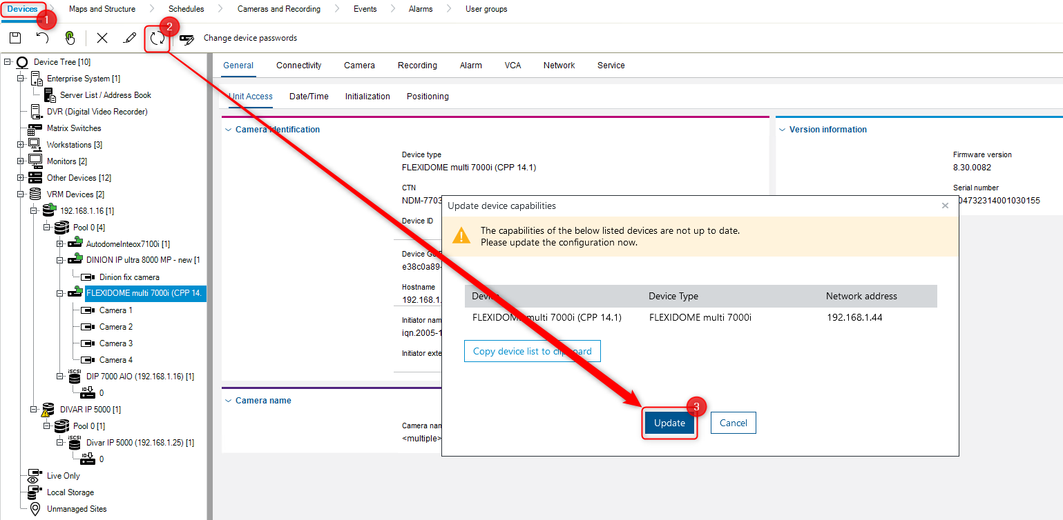 What to do when Stream limits parameter of CPP14 camera is not updated in BVMS Configuration Client?